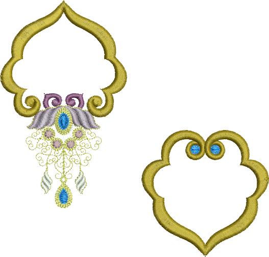 Jewel Motif Borders Set 2 - Borders 3 and 4 - 14 by Sue Box – Sue Box ...