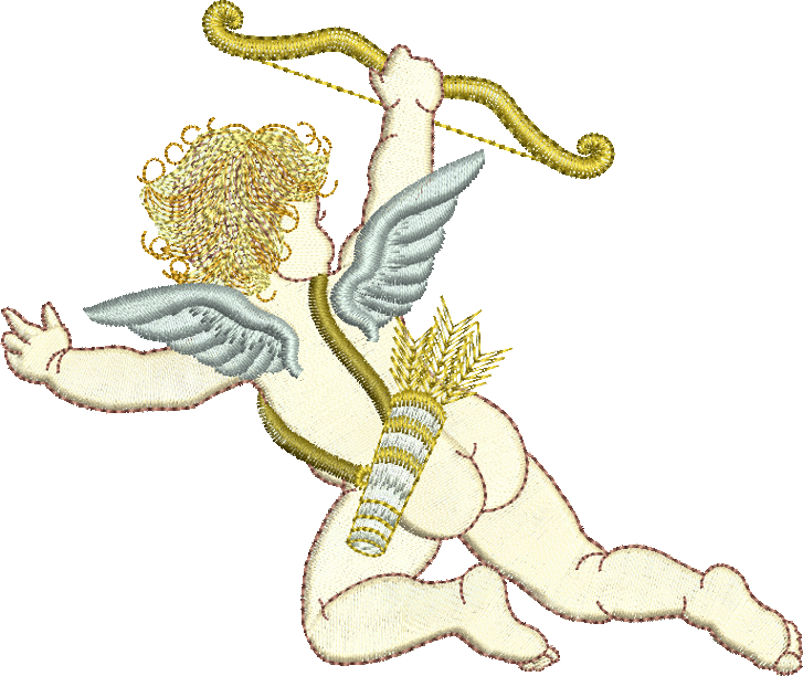 Cupid Embroidery Motif - 02 by Sue Box – Sue Box Creations