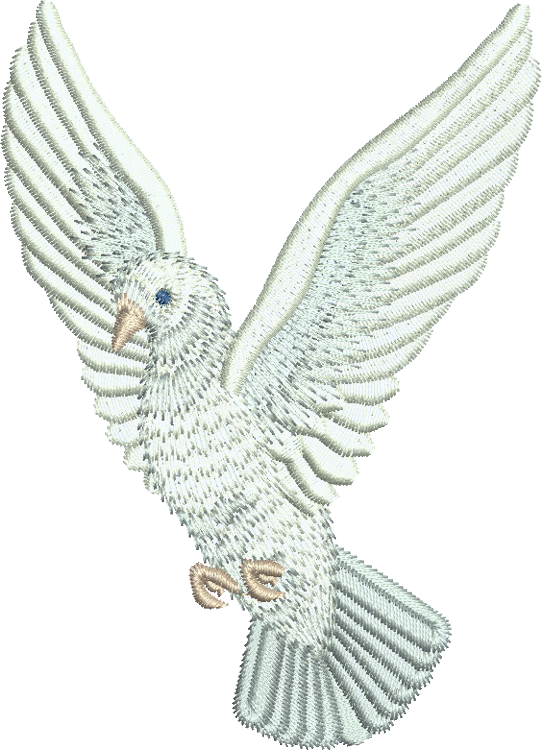 Dove B Embroidery Motif - 07 by Sue Box – Sue Box Creations