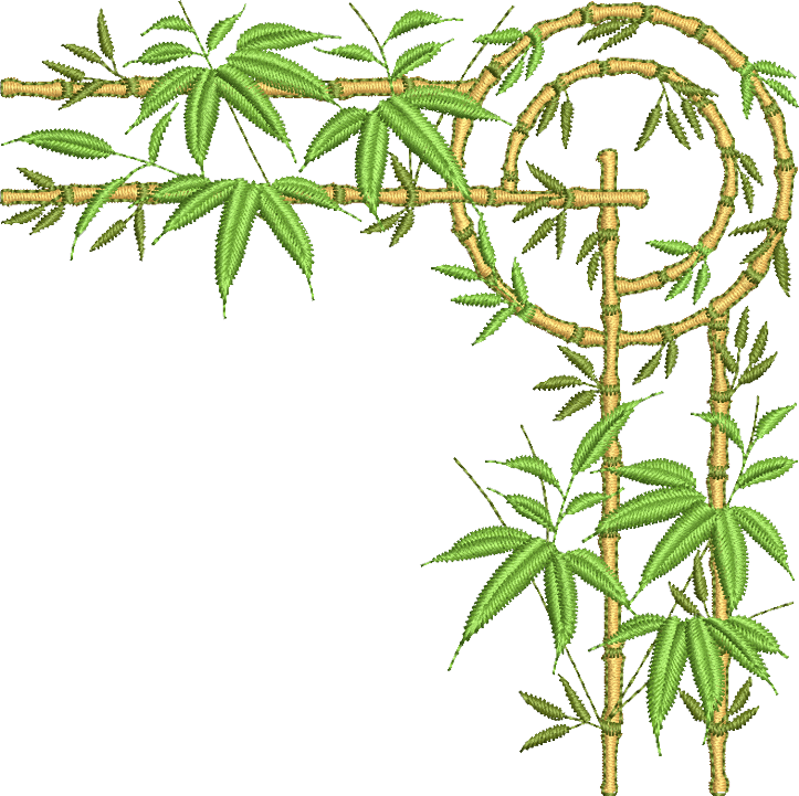 Bamboo Corner Embroidery Motif - 08 - Zoo Babies by Sue Box – Sue Box ...