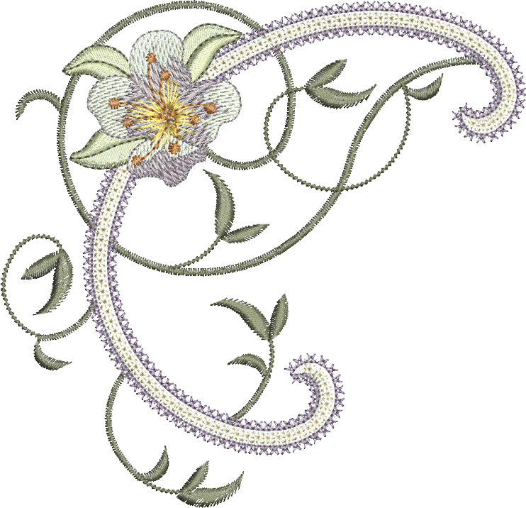 Azalea Flower 2 Embroidery Motif - 22 by Sue Box – Sue Box Creations