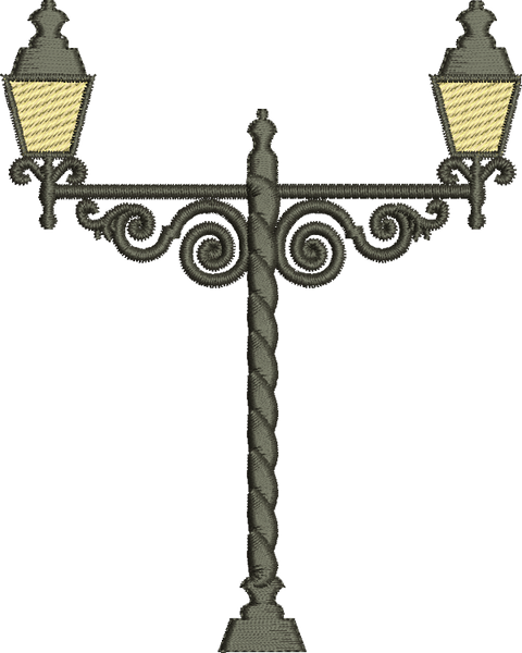 Wrought Iron Lamp Embroidery Motif - 29 by Sue Box – Sue Box Creations