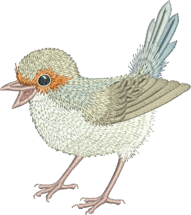 Bird - Buffy Embroidery Motif - Natures Pals by Sue Box – Sue Box Creations