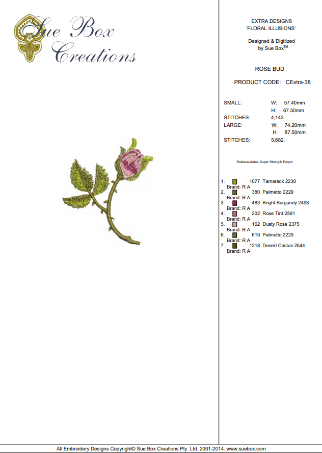 Rose Bud design Collection Extra – Sue Box Creations