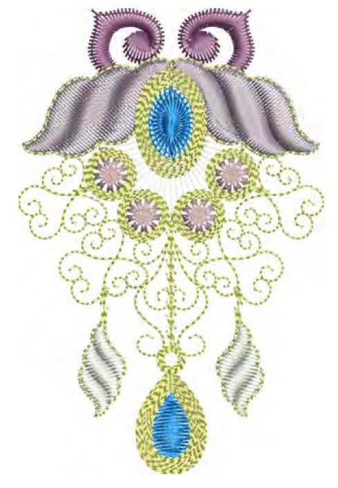 Jewel Flower 1 and Jewel Motif D - Embroidery Design - 05 by Sue Box ...